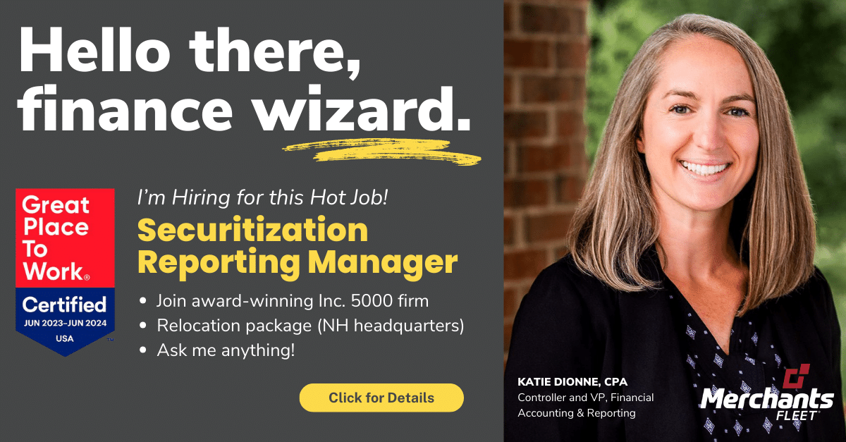CLOSED | Hot Job | Finance Reporting Manager at Merchants Fleet ...